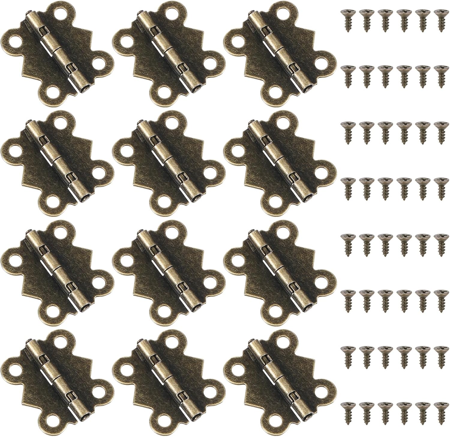 12 Pcs Small Butterfly Hinge for Craft Antique Bronze Hinges Mini Metal ...