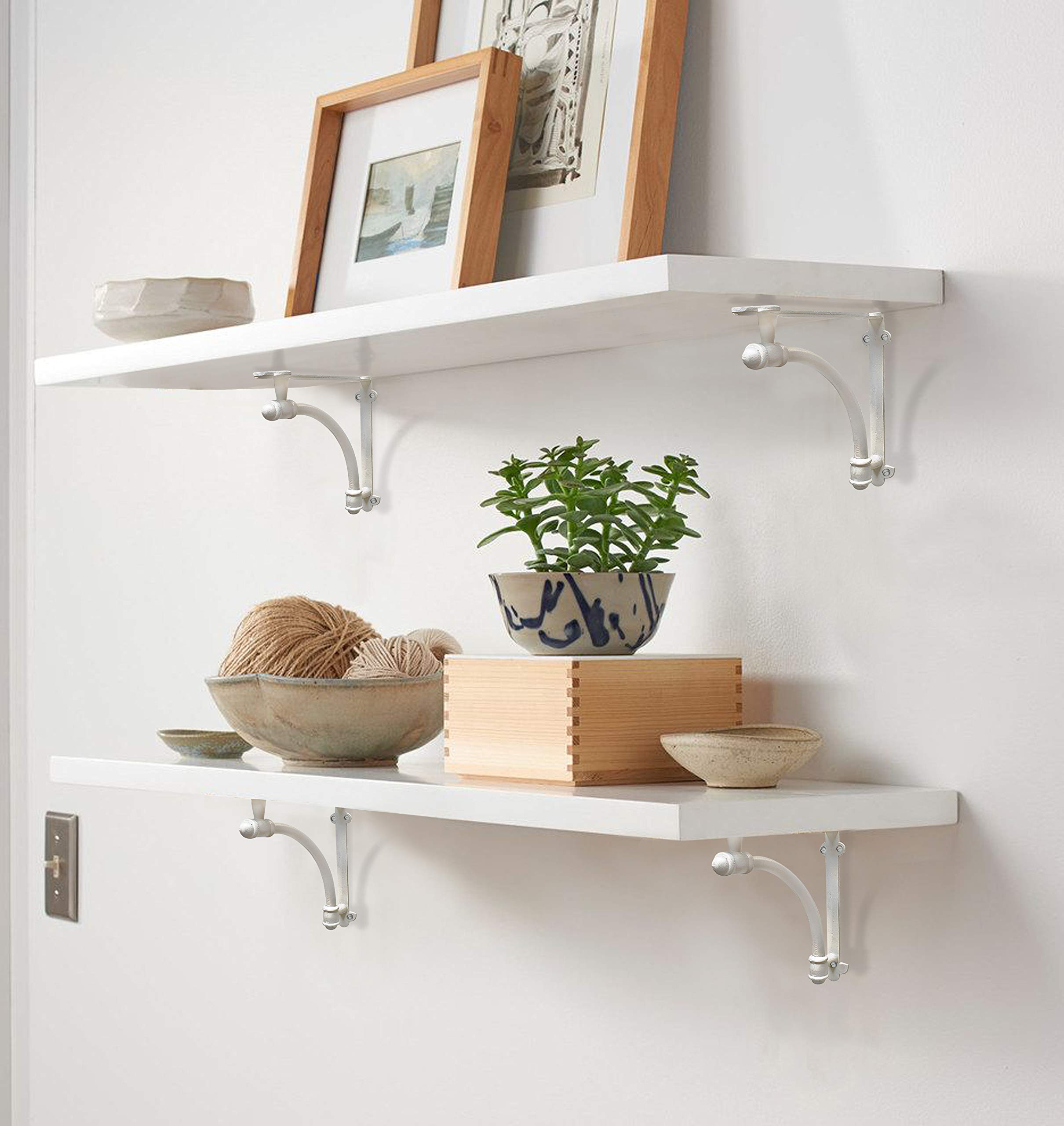 Snapklik.com : Half Round Decorative Shelf Brackets 7 Inch, Heavy Duty ...
