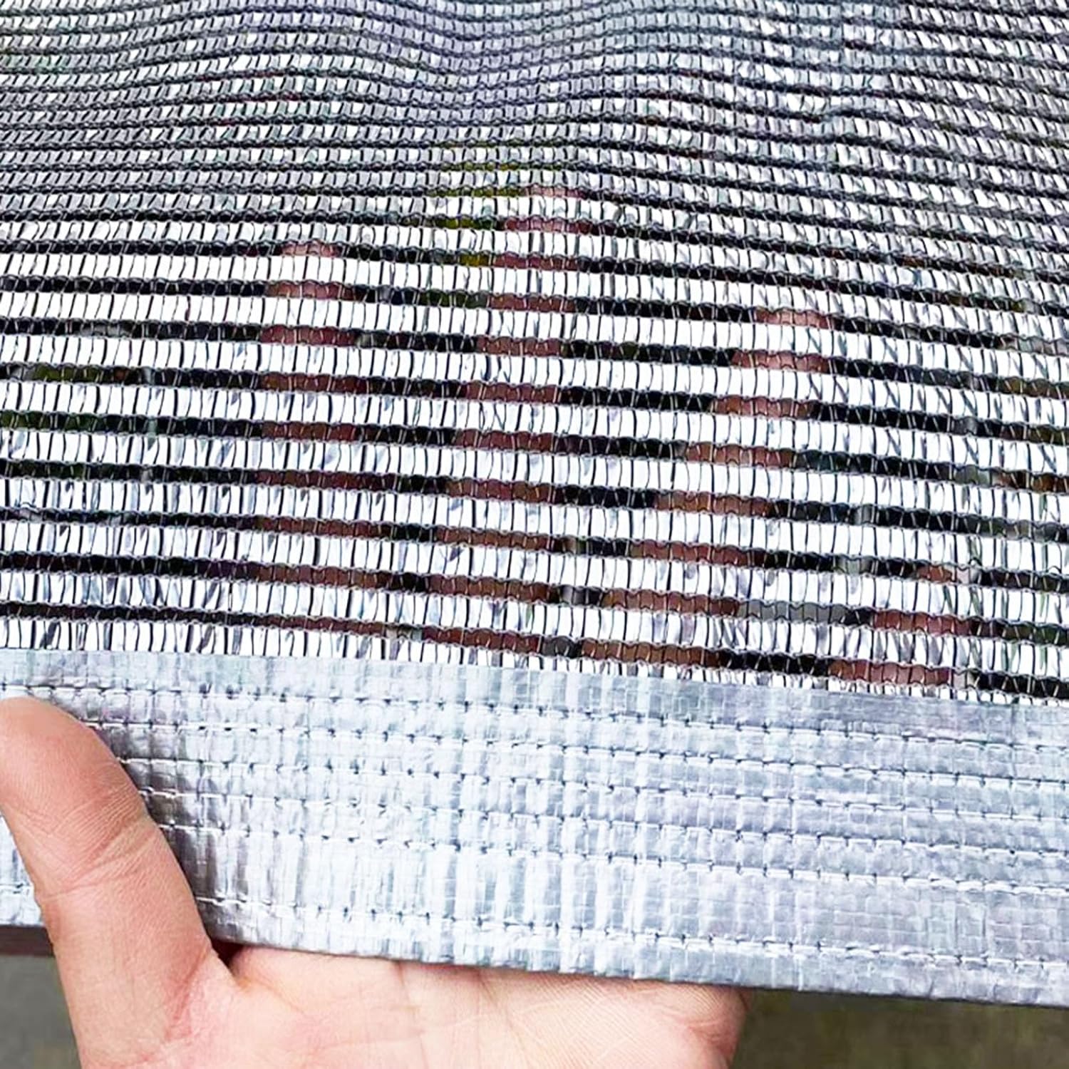 Reflective Aluminet Shade Cloth, Silver Tarps Fabric Privacy Screen ...