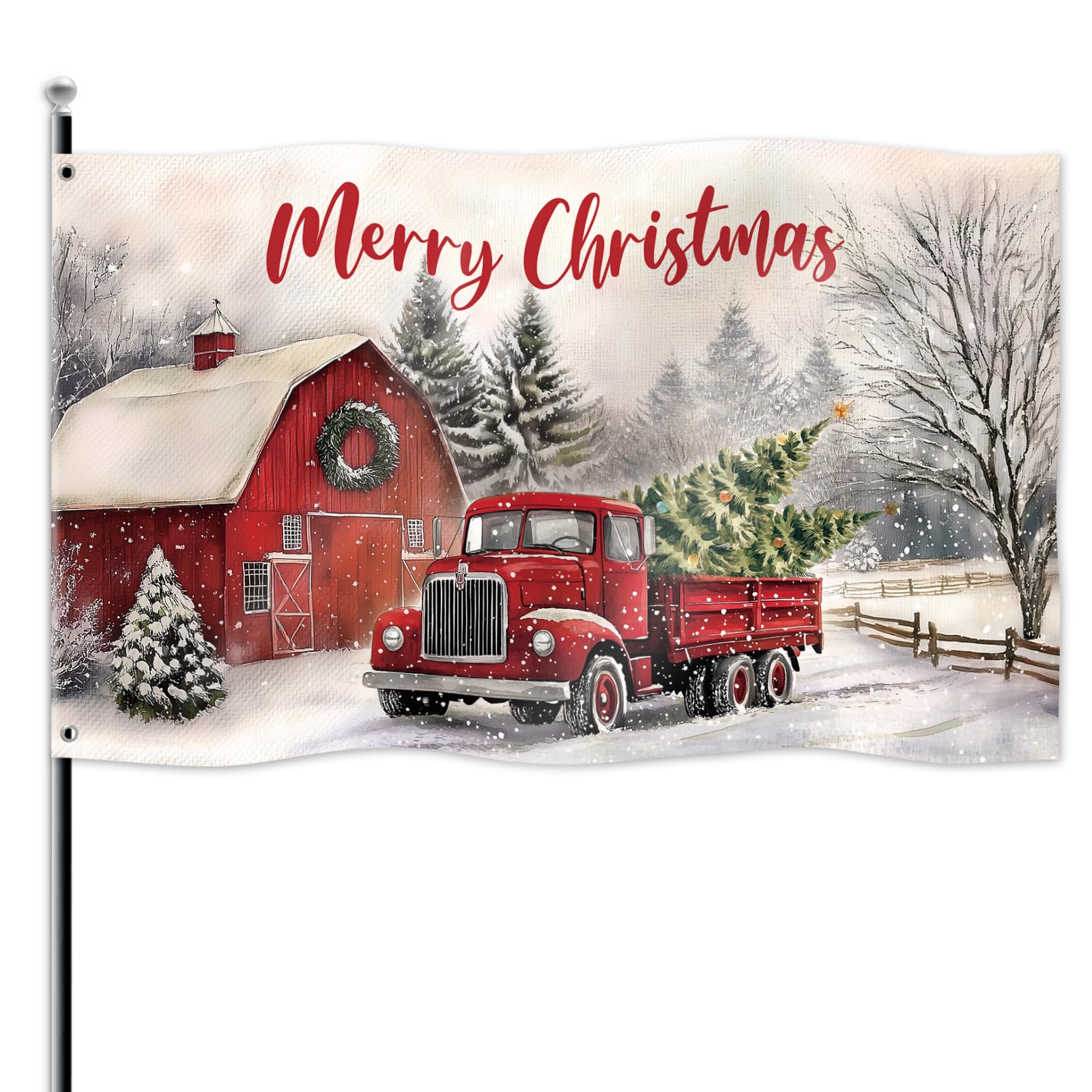 Amazon.com : Merry Christmas Flag 3x5 ft Large Christmas Flags for ...