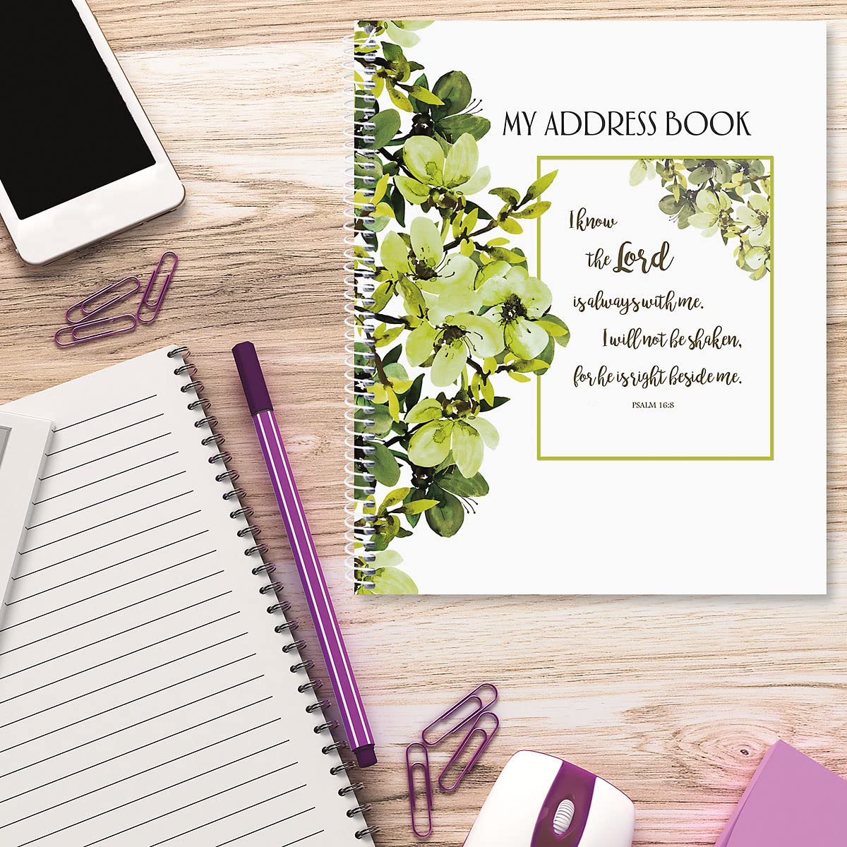 Snapklik.com : Faith Large Print Address Book, 56 Pages, Big 7” X 8.5 ...