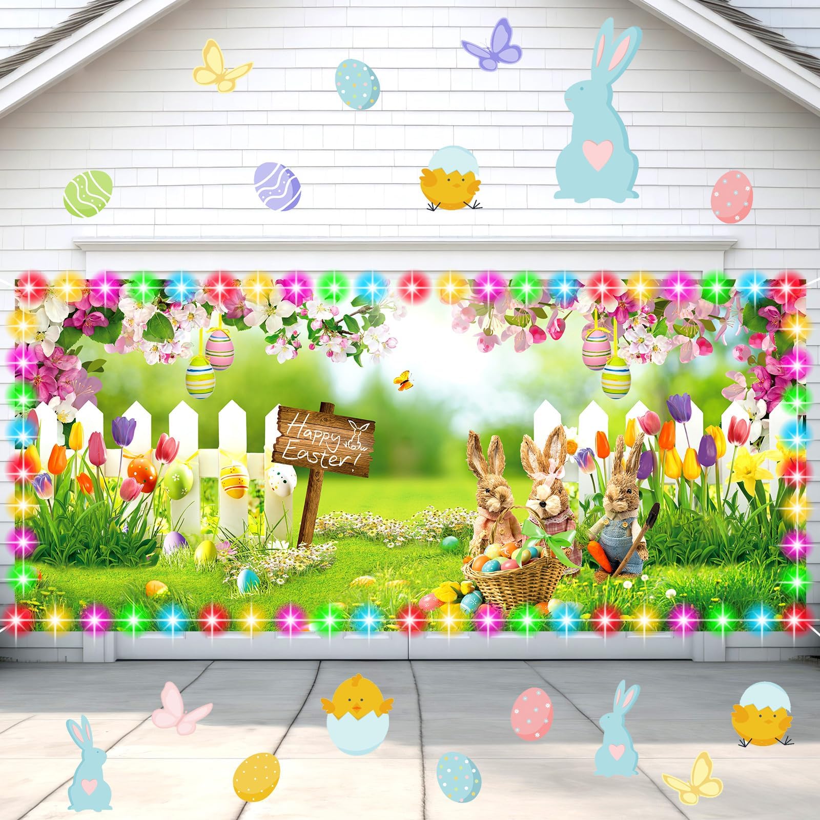 Amazon.com: WovWeave Spring Garage Door Banners Flower Shop Garage ...