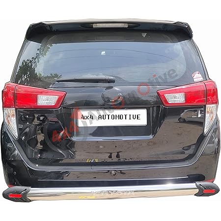 Bully Rear Bumper Guard for Toyota Innova Crysta Black ABS : Amazon.in ...