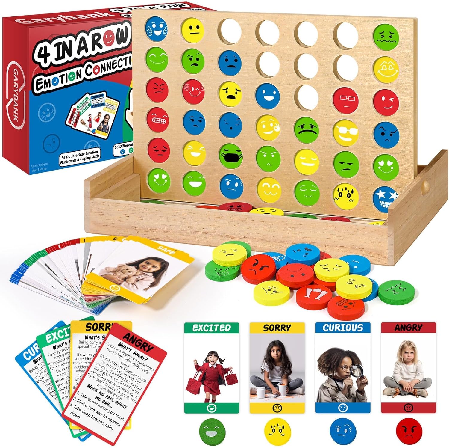 Amazon.com: Garybank Feelings Connect 4 Social Emotional Learning ...