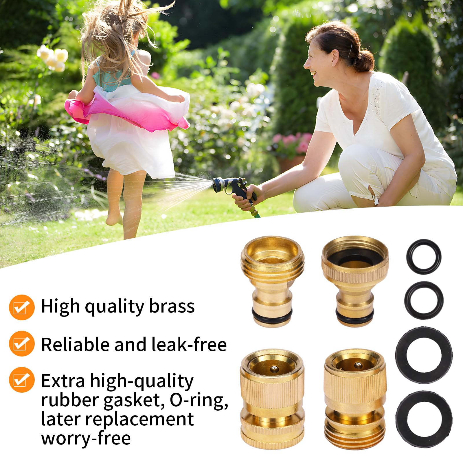 Snapklik.com : Garden Hose Quick Connect Solid Brass Garden Hose ...