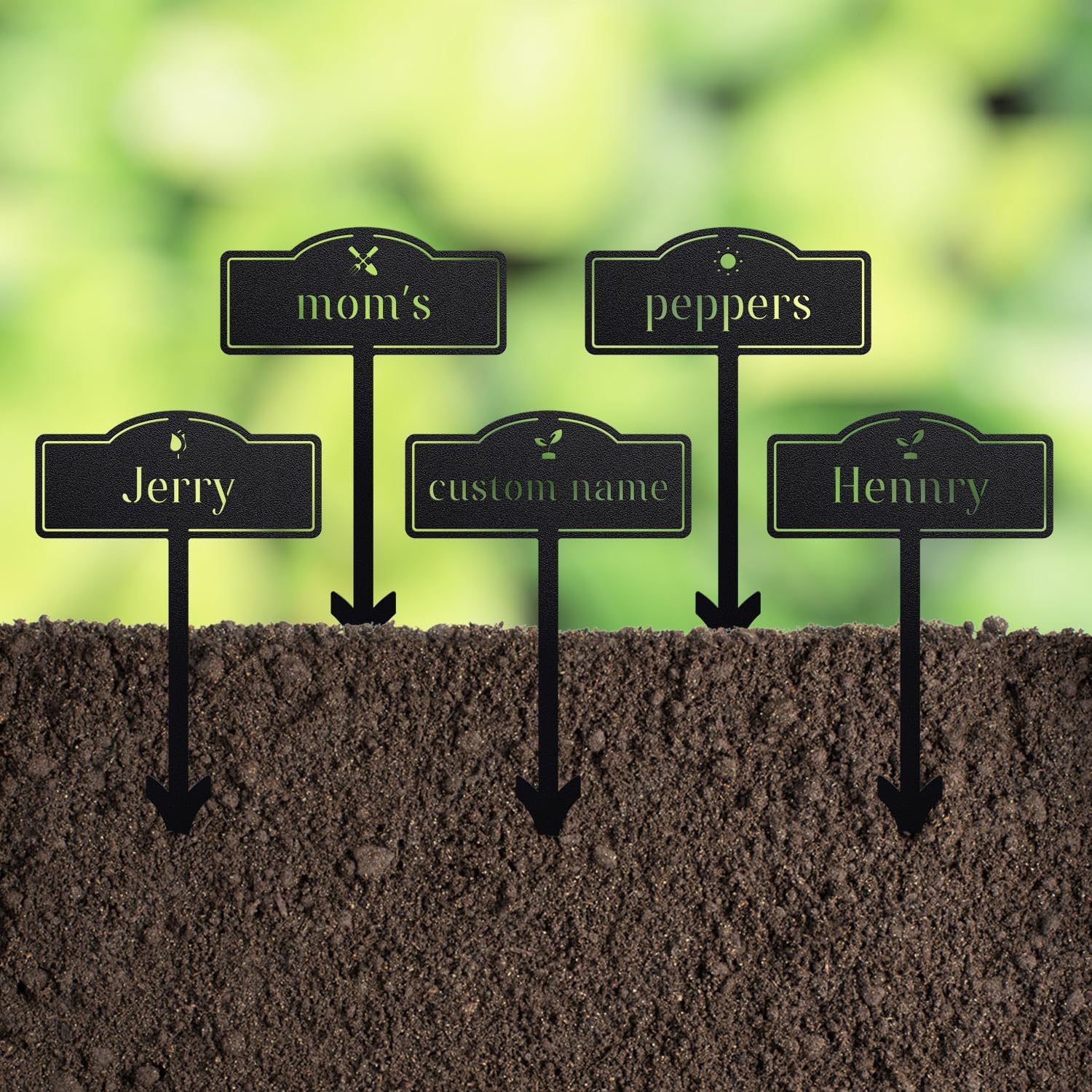 Amazon.com: Herb Garden Markers Plant Labels - Customized Metal Labels ...