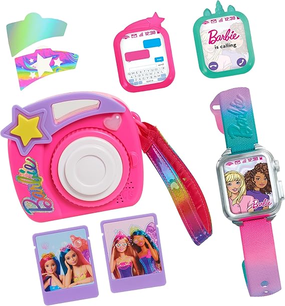 Amazon.com: Barbie Photo Filter Play Camera and Play Smart Watch Set ...