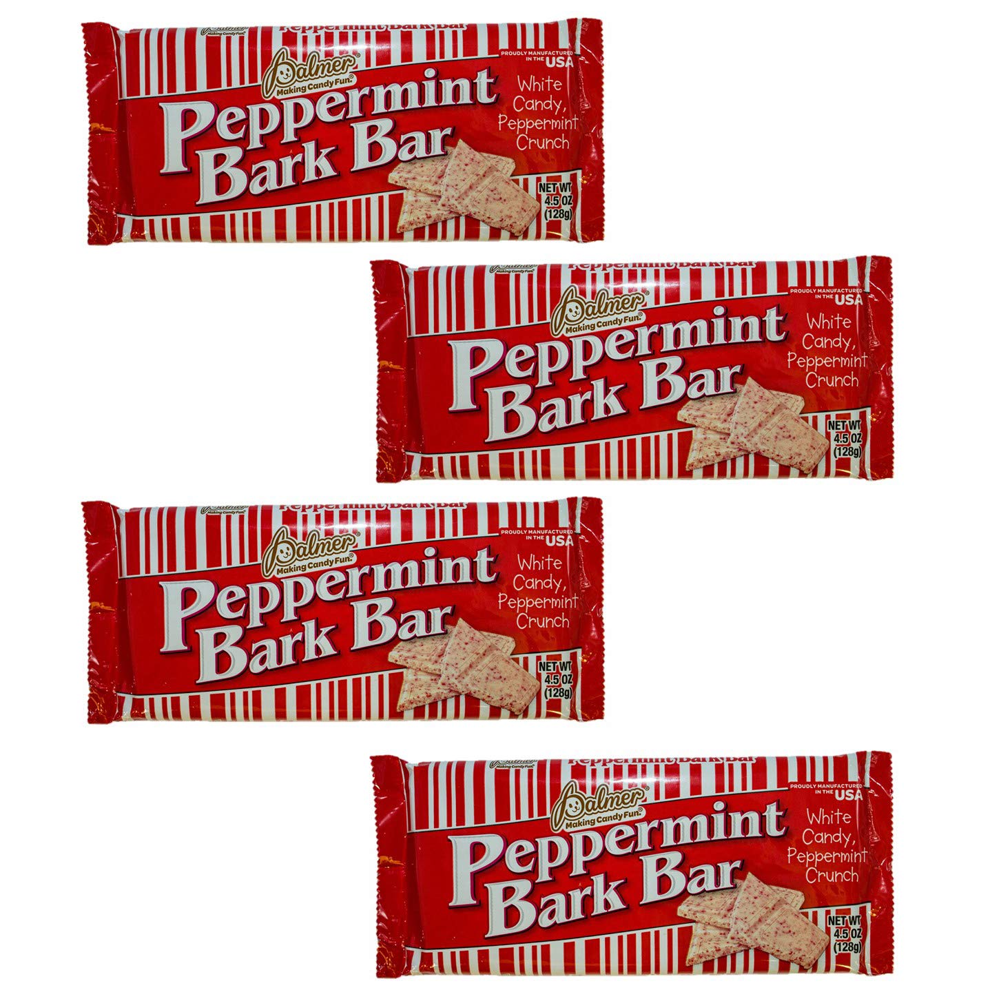 Amazon.com : Palmer Peppermint Bark Bar (4 Pack) White Candy Peppermint ...