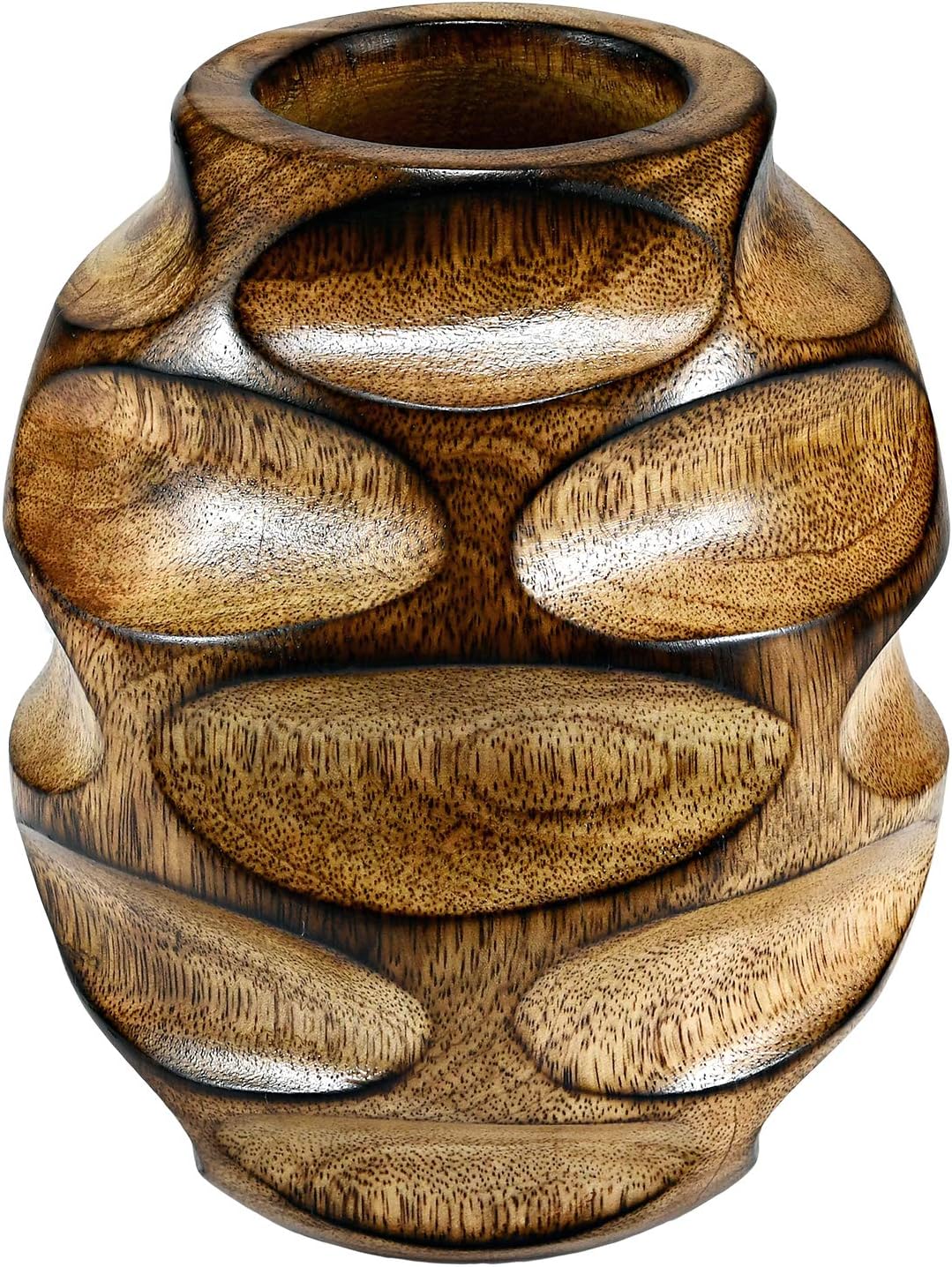 Amazon.com: AeraVida Unique Elegant Contemporary Brown Hand Carved ...