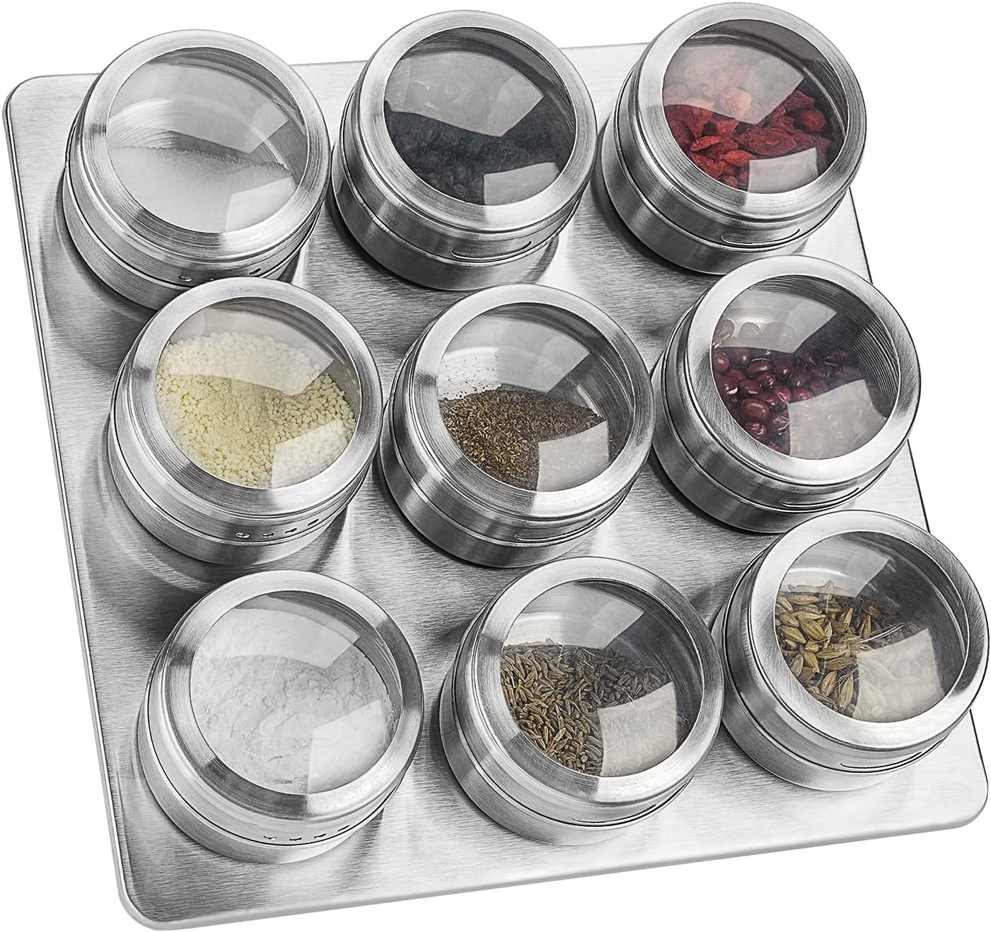 Amazon.com: JANKOW Spice Tins, Stainless Steel Spice Tins with Label ...