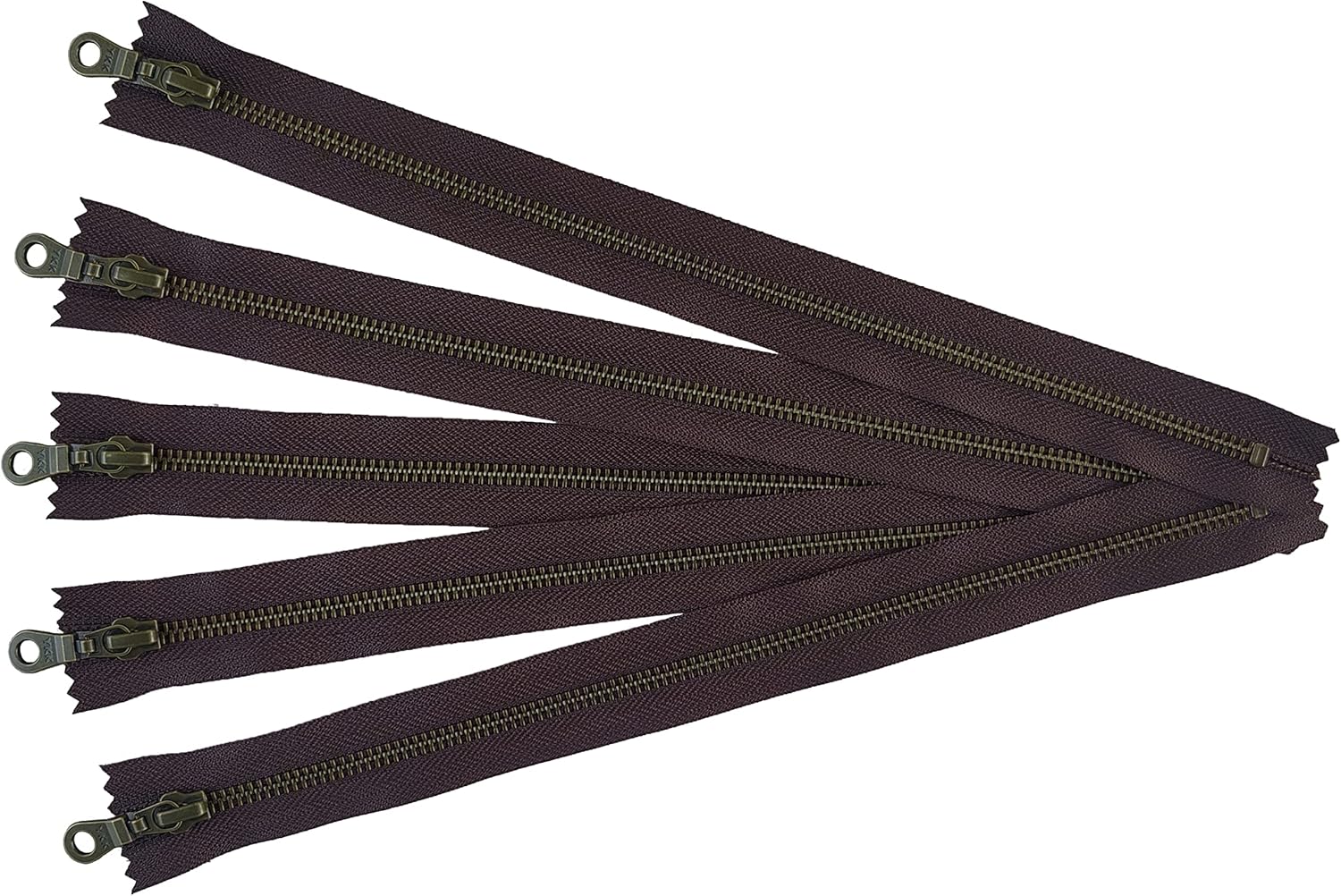 Amazon.com: Antique Brass Metal Zippers in Dark Brown with Donut Pull ...