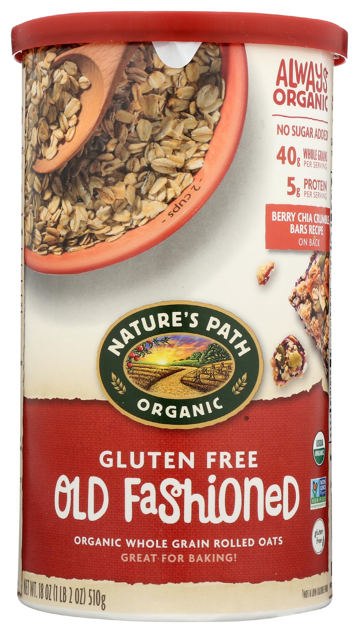 Amazon.com: Nature's Path,Gluten Free Old Fashioned Oatmeal, 18 Ounce ...