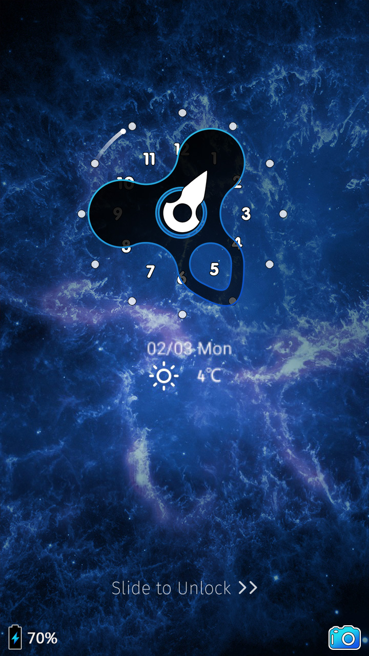 Blue Clock Fidget spinner Screen Locker Theme - App on Amazon Appstore