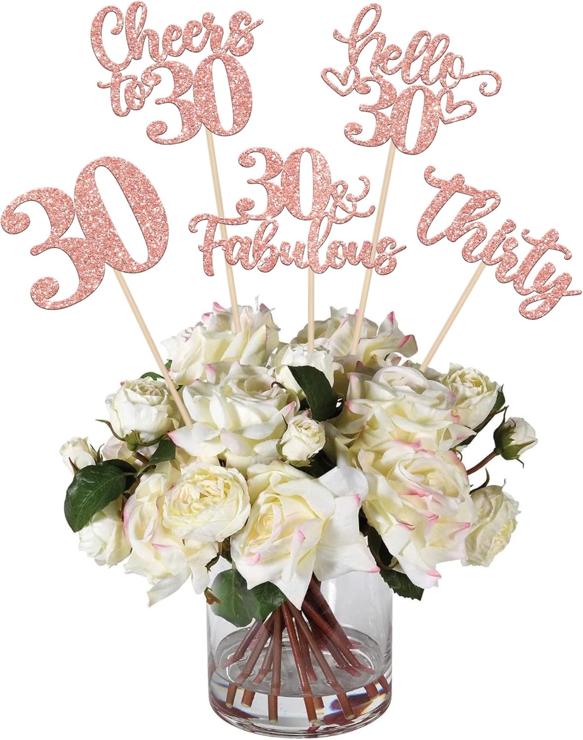 Amazon.com: 15PCS Happy 30th Birthday Centerpiece Sticks Thirty Hello ...