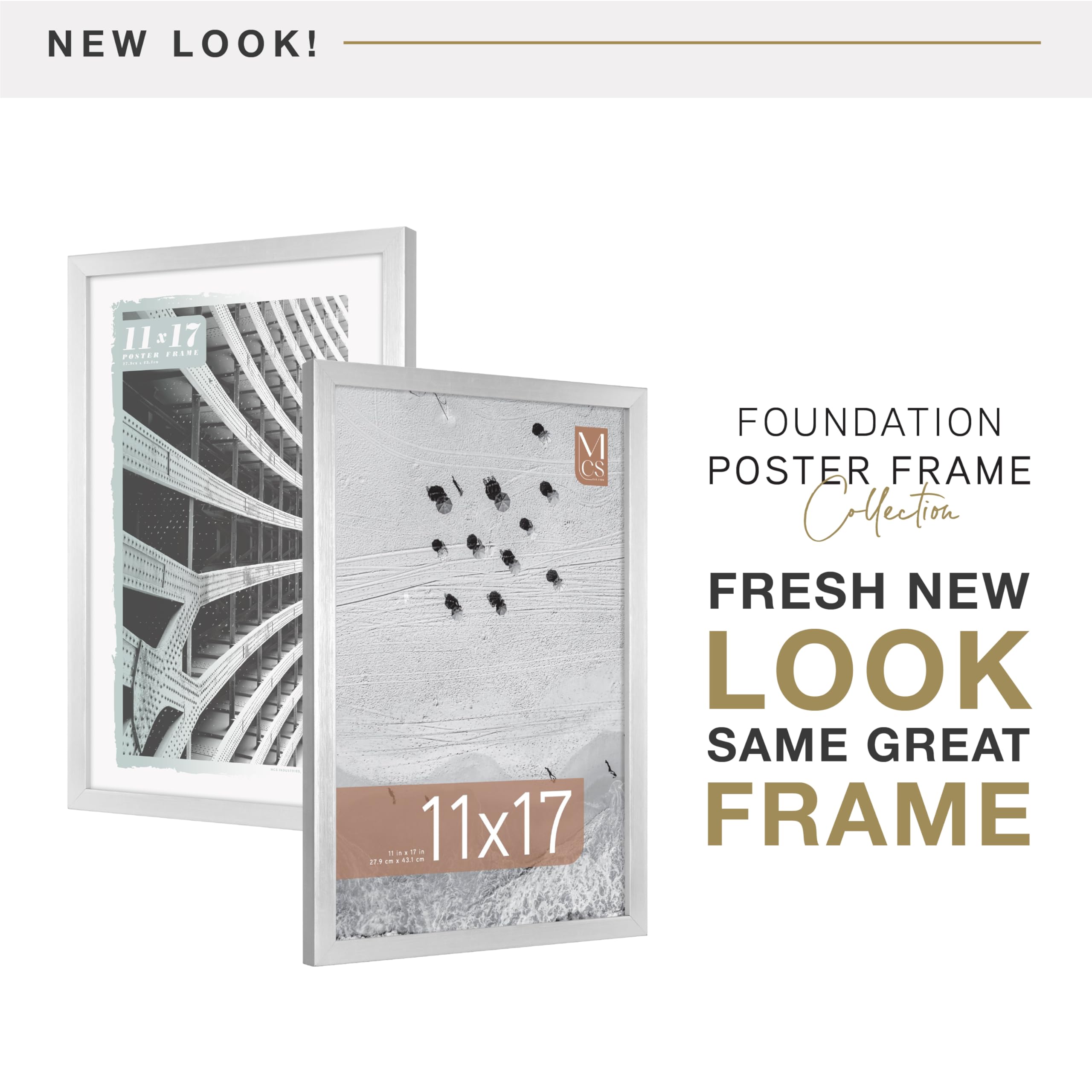Snapklik.com : MCS Foundation 11x17 Poster Frame Traditional Silver ...