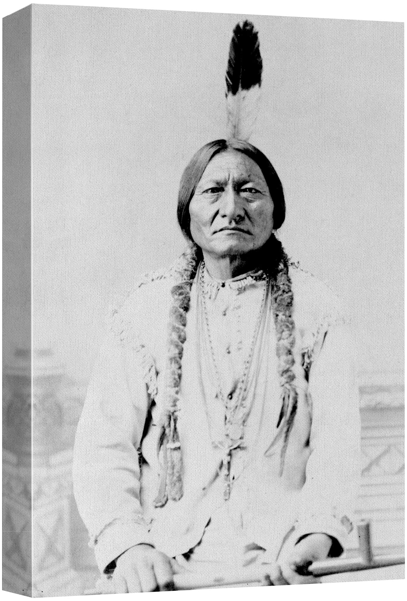 Amazon.com: wall26 Canvas Print Wall Art Portrait of Sitting Bull ...
