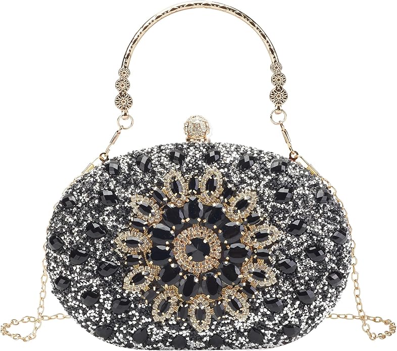 Suhatjia Evening Rhinestone Clutch Purses for Women,Party Pearl Purses ...