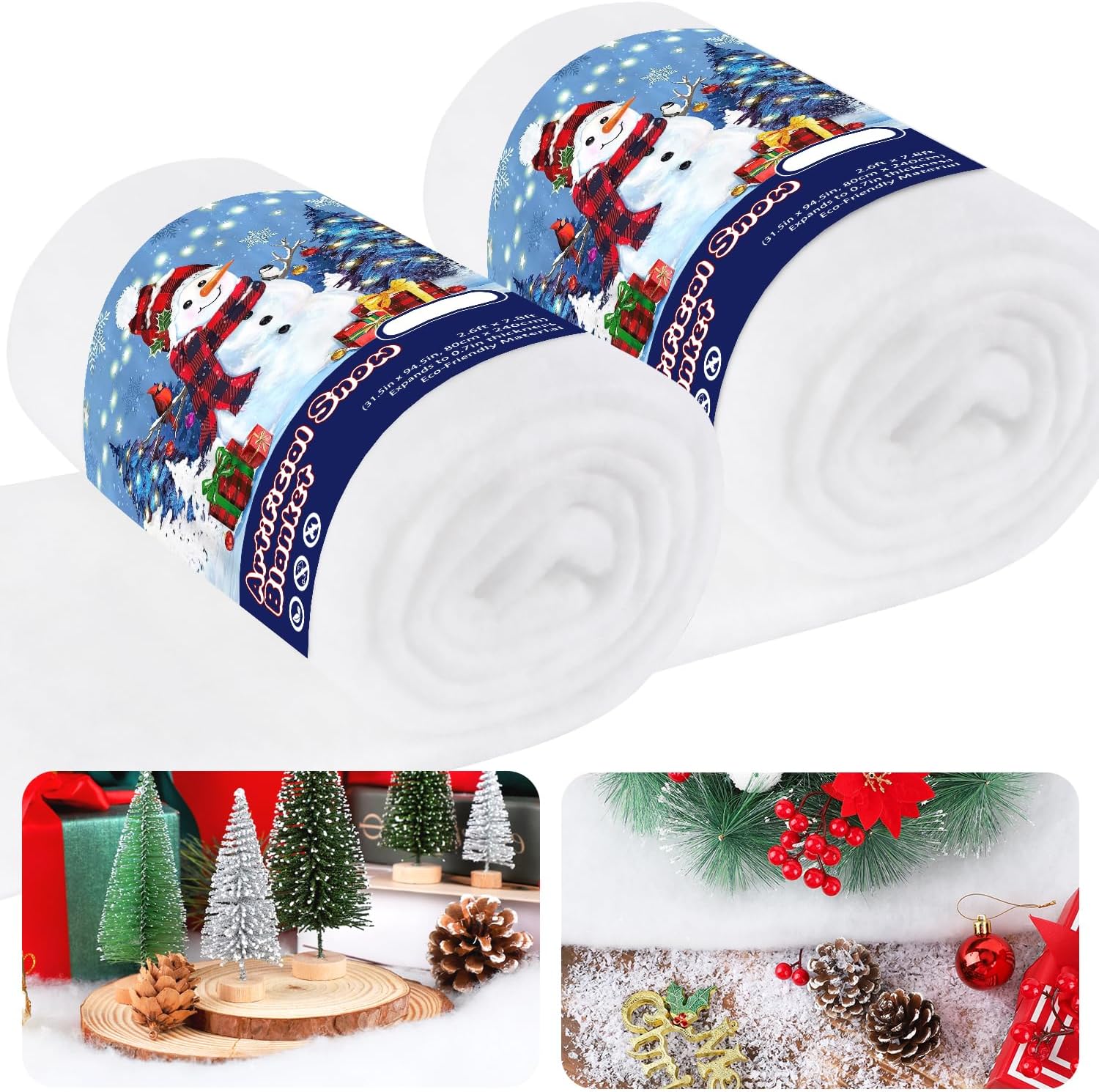 Amazon.com: Riakrum Christmas Fake Snow Indoor Artificial Snow Fluffy ...