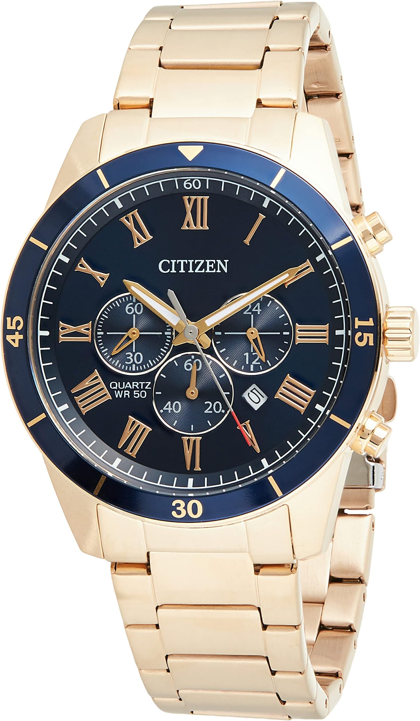 CITIZEN Mens Quartz Watch, Chronograph Display and Stainless Steel ...