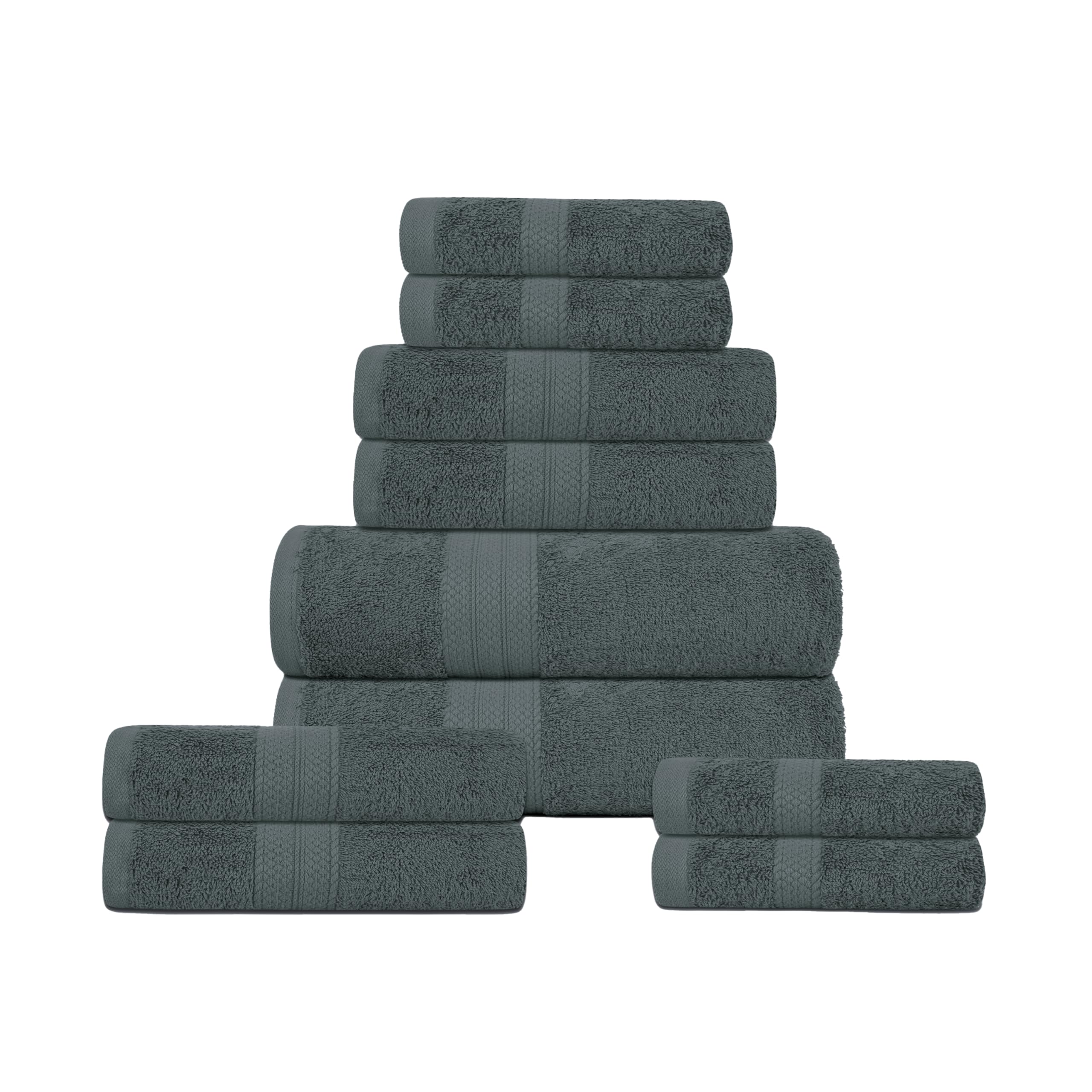 CTL® Luxury Towels 10 Pc Towel Sets 2 Bath Towels, 4 Hand Towels & 4 ...