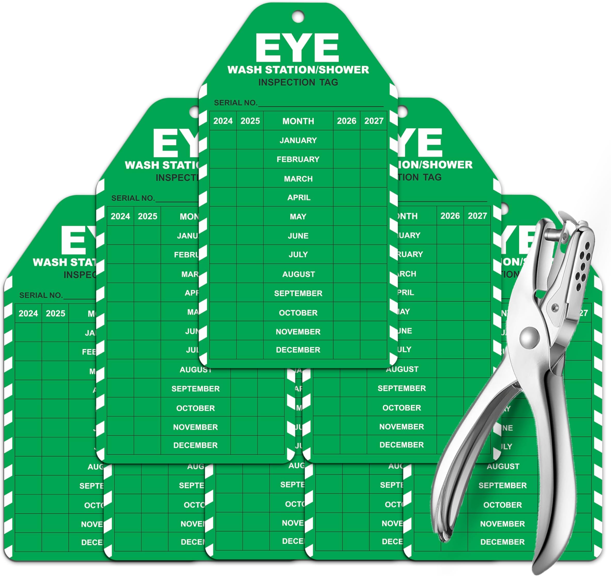 Amazon.com: YHNTGB 90Sets Eye wash station inspection tags with ...