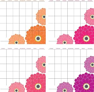 Amazon.com: Zinnia 4 Piece Calendar Decal Set : Home & Kitchen