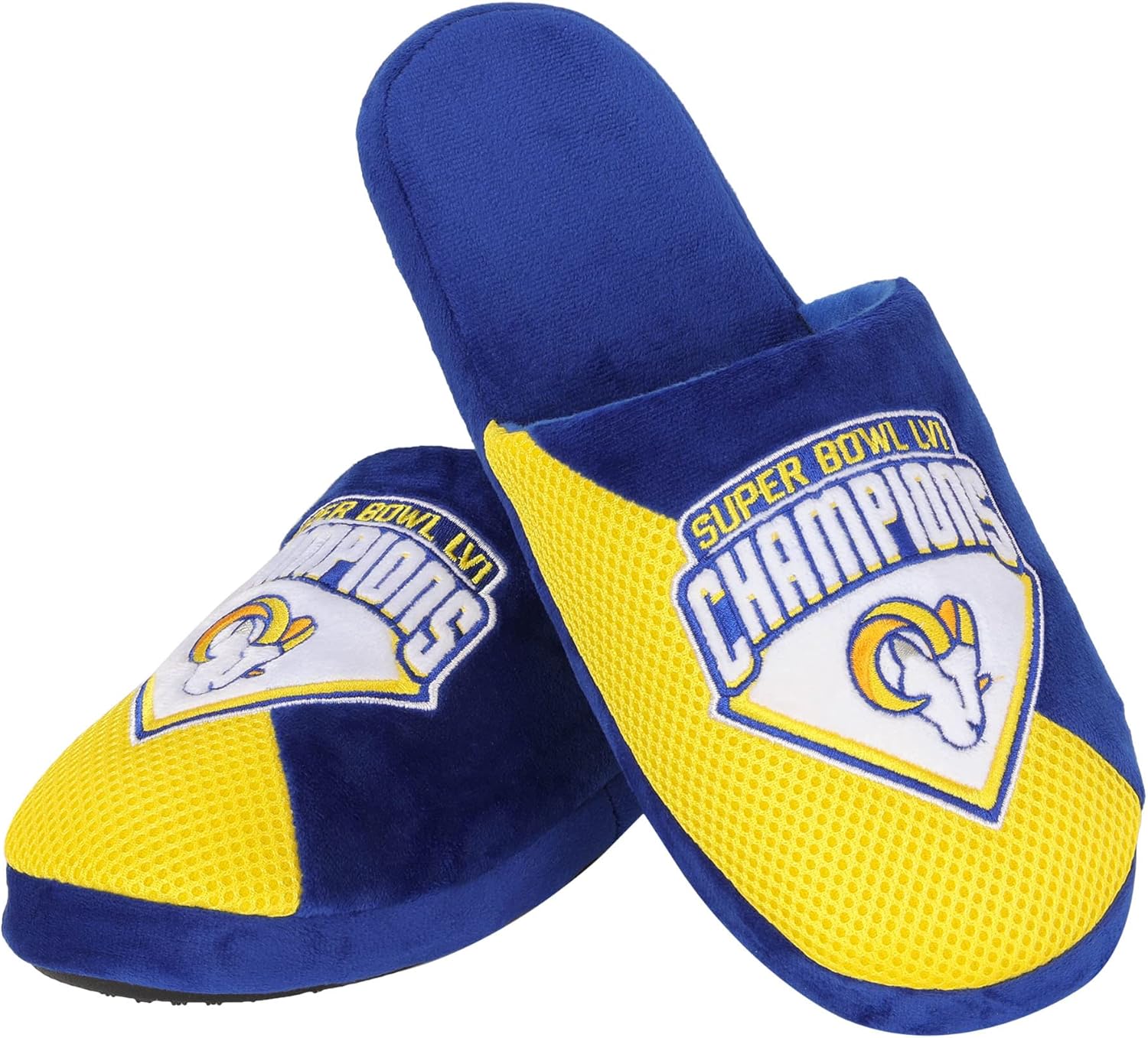Amazon.com : FOCO Men's NFL Team Logo Staycation Plush House Shoes ...