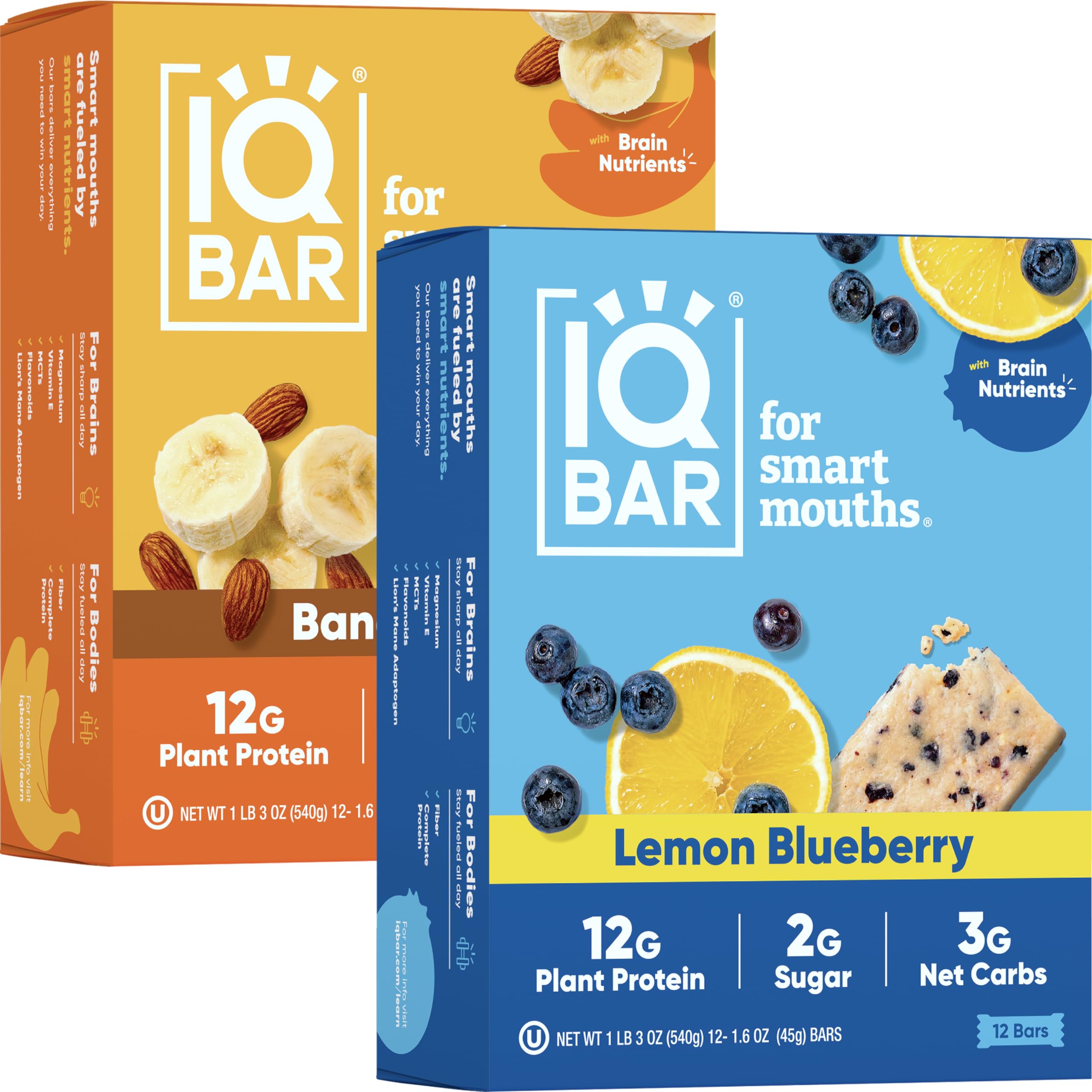 Amazon.com: IQBAR Brain and Body Keto Protein Bars - Banana Nut and ...