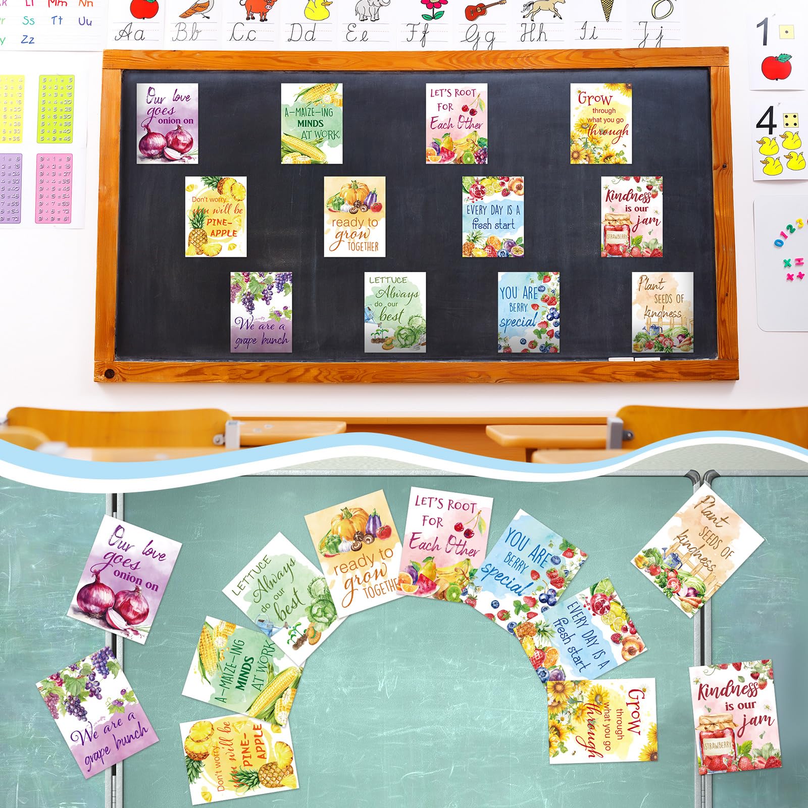 Snapklik.com : 12 Pcs Farmers Market Classroom Poster Set Fruit ...