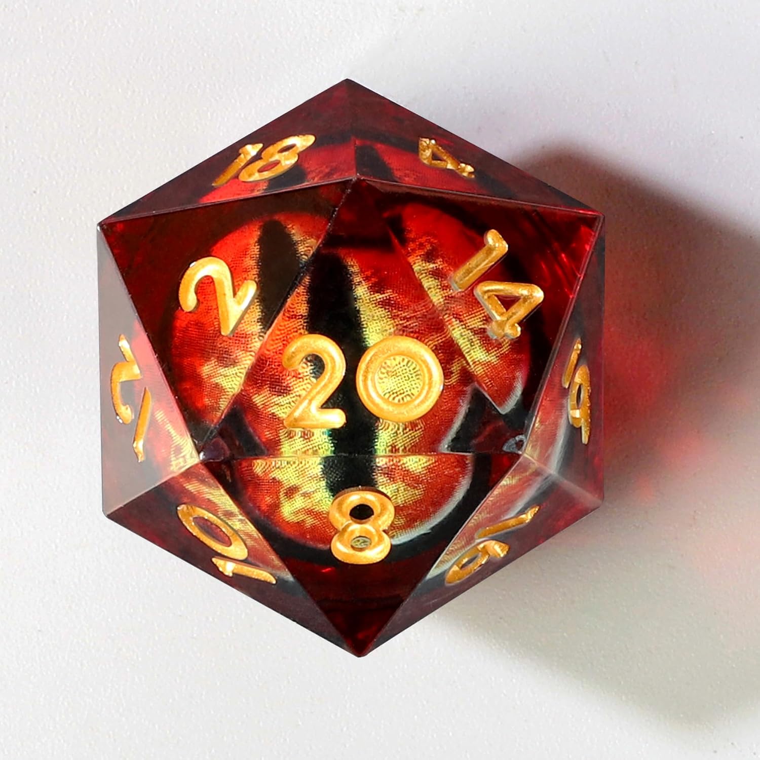 Amazon.com: FateStone Liquid Core Dragon Eye Resin DND dice Set Sharp ...