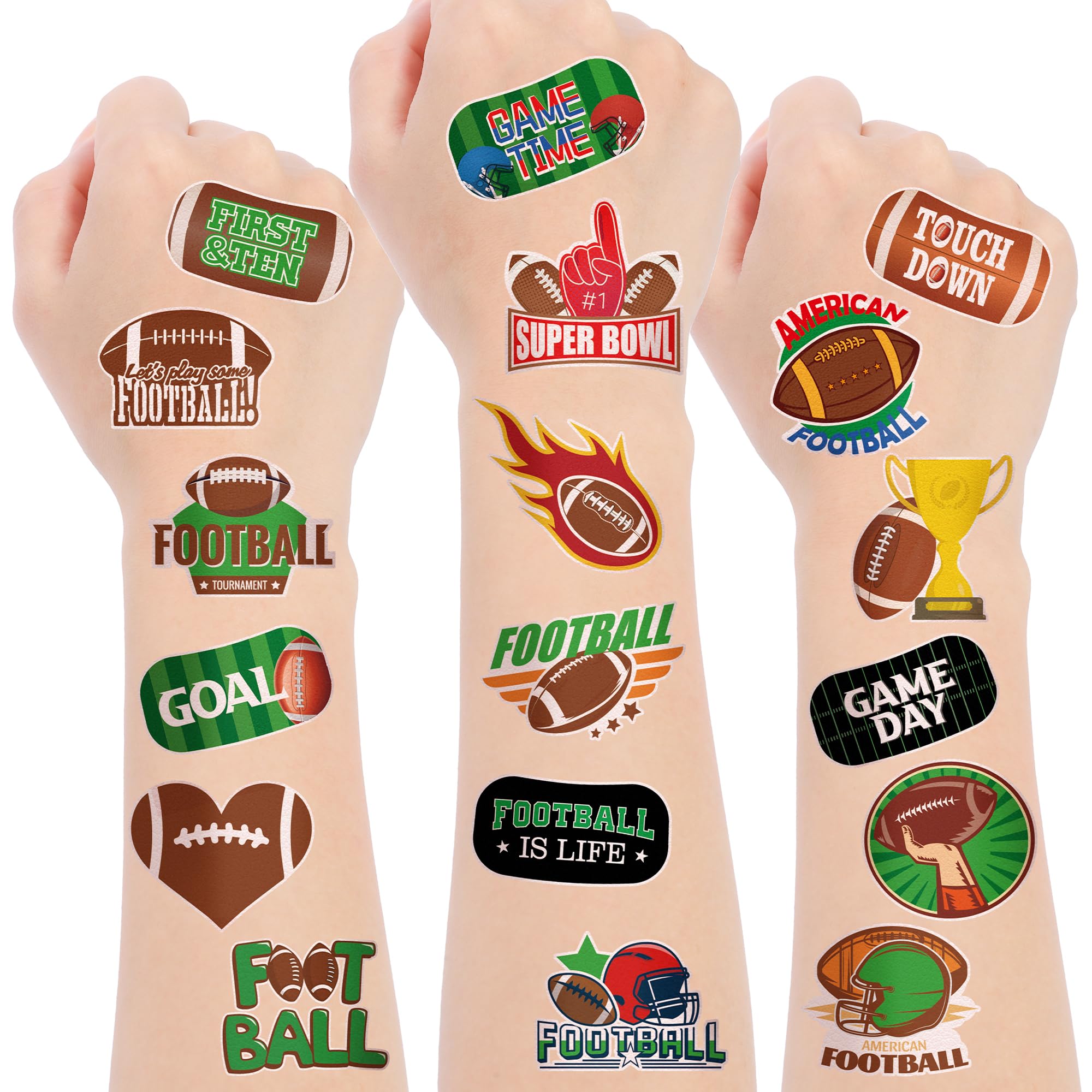 Snapklik.com : Fovths 144 Pieces Football Temporary Tattoos Football ...