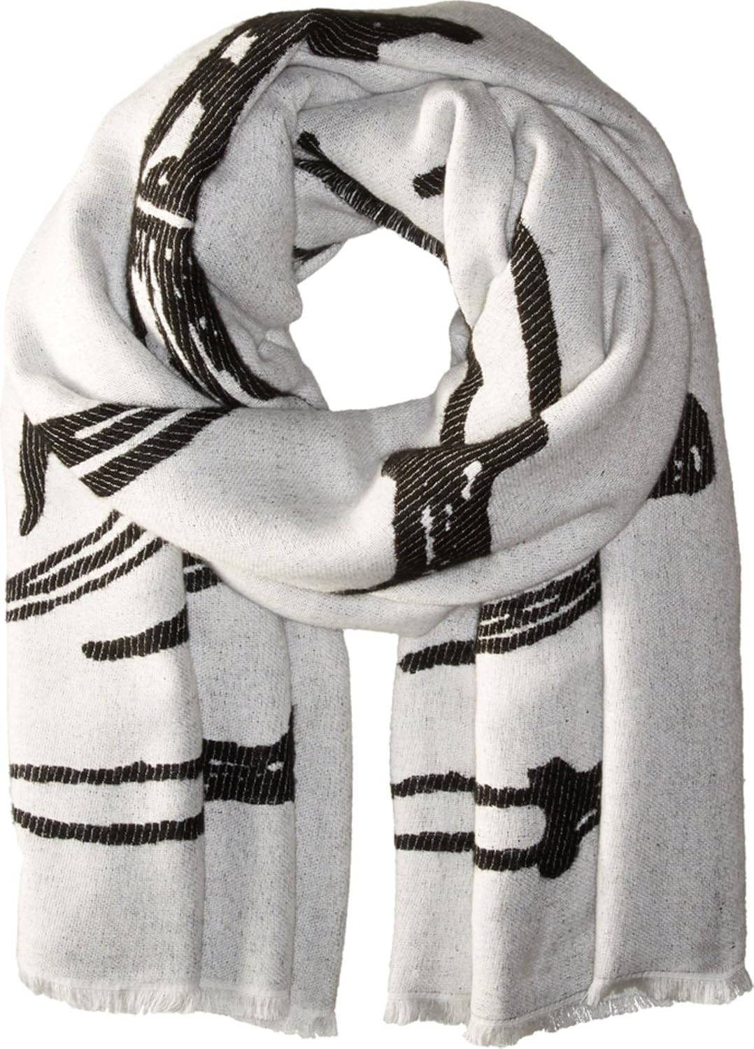 rag & bone Women's Oversize Dagger Scarf White Multi Scarf at Amazon ...