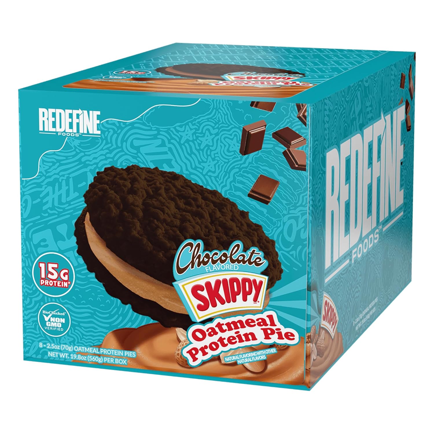 Amazon.com : Redefine Foods Oatmeal Protein Pie, SKIPPY Chocolate - 8 ...