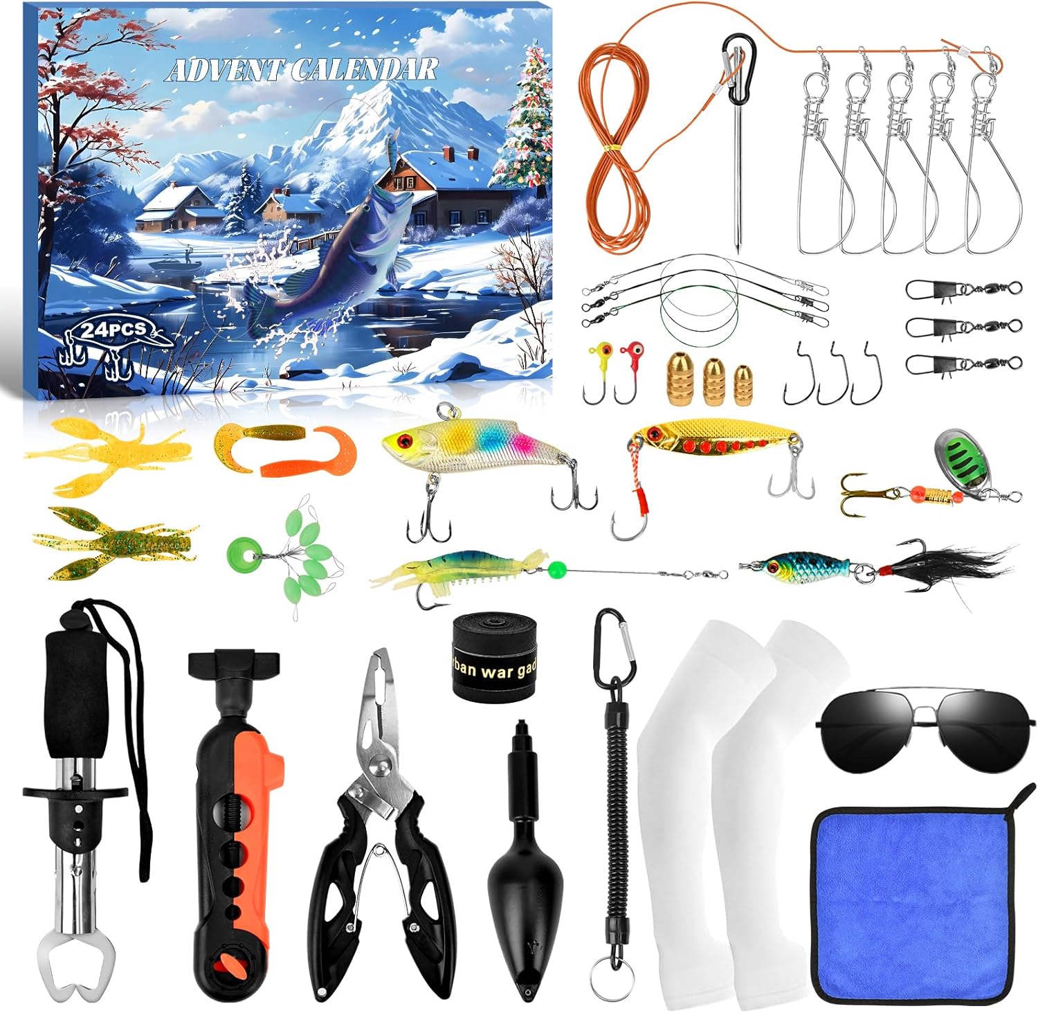 Amazon.com: Fishing Advent Calendar 2026, 24 Days Christmas Countdown ...