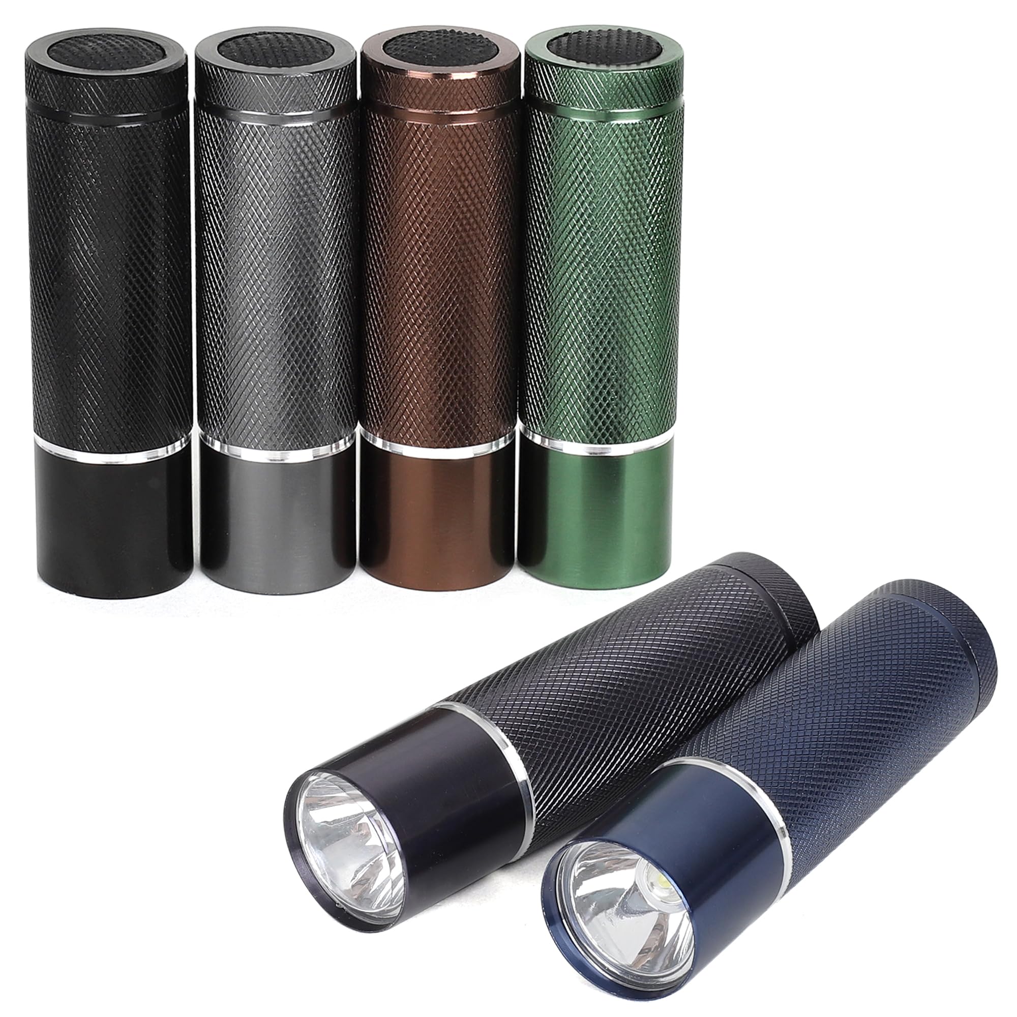 FASTPRO 6-Pack Mini Flashlights Set, Aluminum LED Flashlights with AAA ...