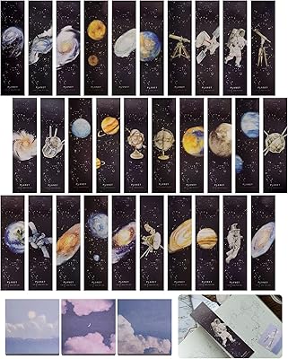 Amazon.com: 60 Pieces Space Magnetic Bookmarks Galaxy Cool Bookmarks ...