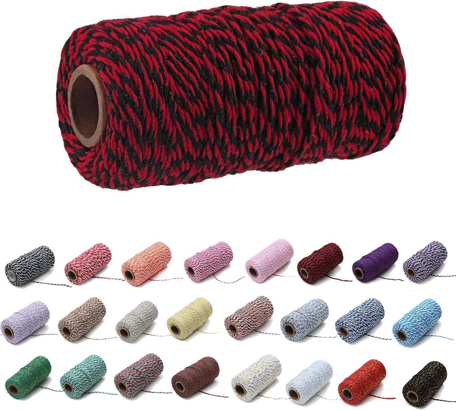 100 Yard/2mm Colored Cotton Rope Craft Cord Making Knitting String Rope ...