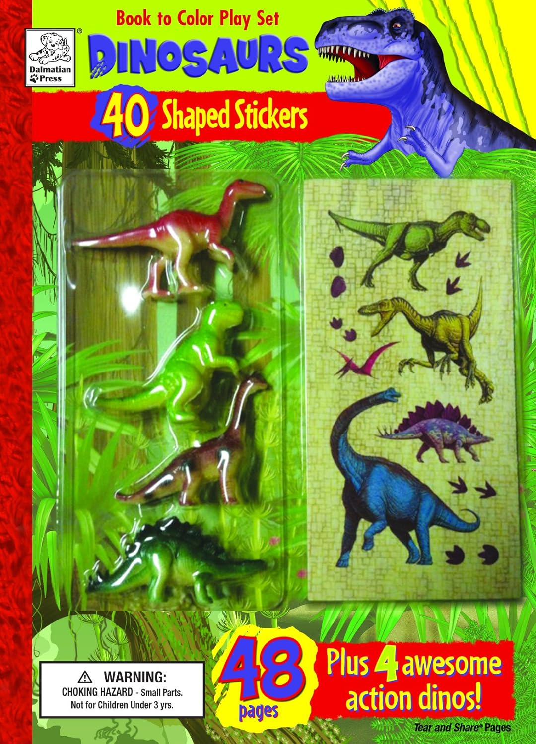 Book to Color Play Set: Dinosaurs with Toys, Stickers and Giant Poster ...