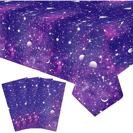 Amazon.com: Space Galaxy Party Supplies Tableware Set,Includes Banner ...