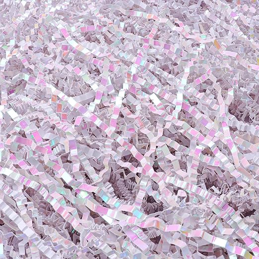 Amazon.com: Zwish 150 Grams/ 5.3Oz Shiny White Crinkle Cut Paper Shred ...
