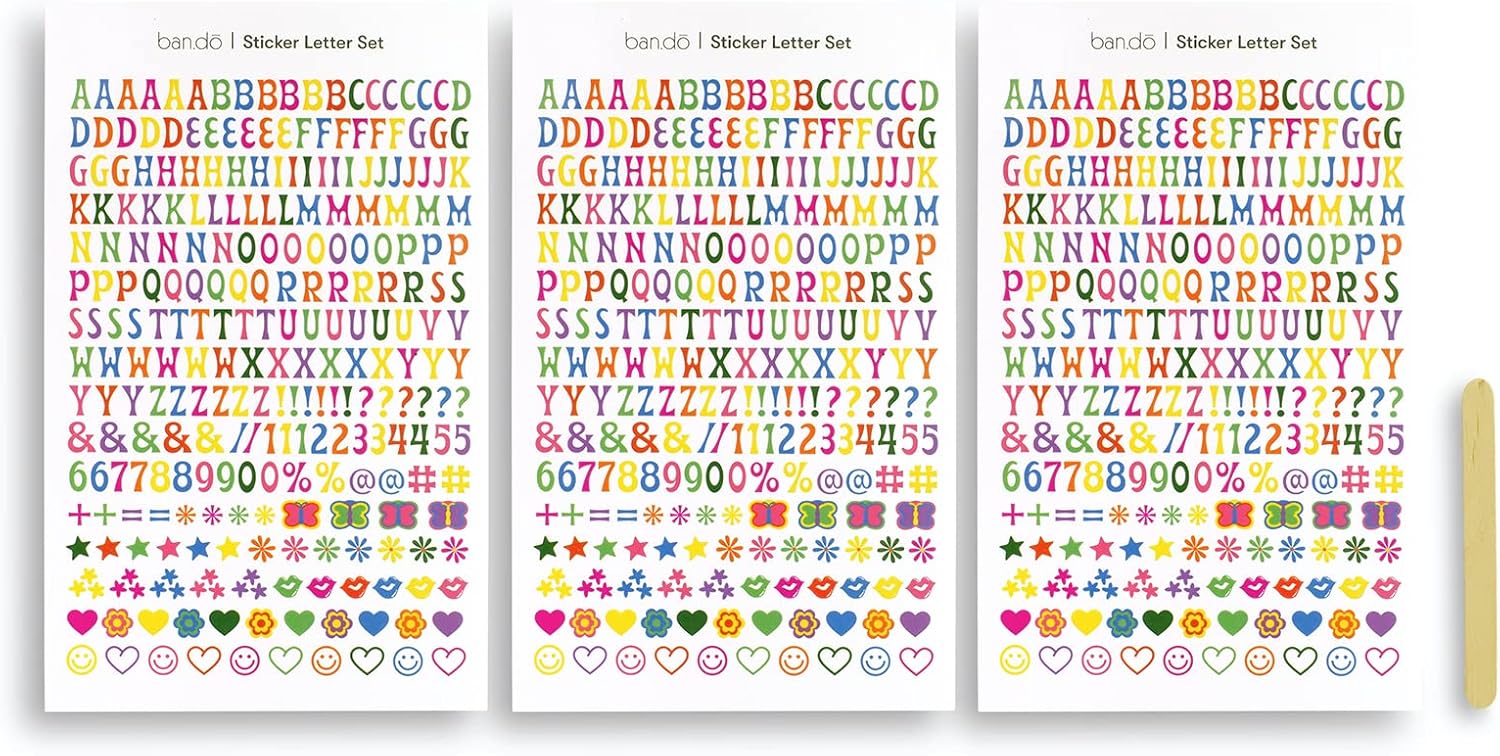 Amazon.com: ban.do Transfer Vinyl Sticker Pack, 35 Sheets of Colorful ...