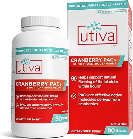 Amazon.com: Utiva Cranberry PACs – Clinically Proven 36mg PACs for UTI ...