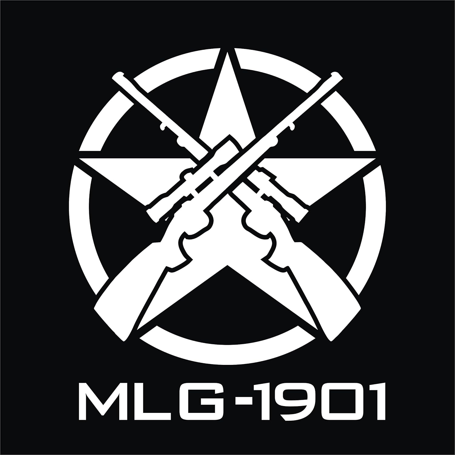 isee360 Star Double Gun MLG 1901 E2 Customized Sticker Compatible for ...