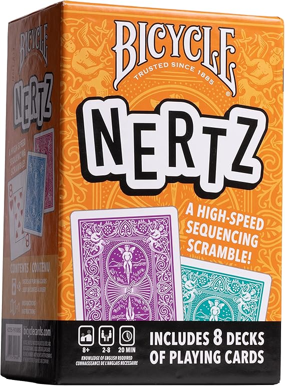 Amazon.com: Bicycle Nertz Playing Card Game, Multiplayer Solitaire (Up ...