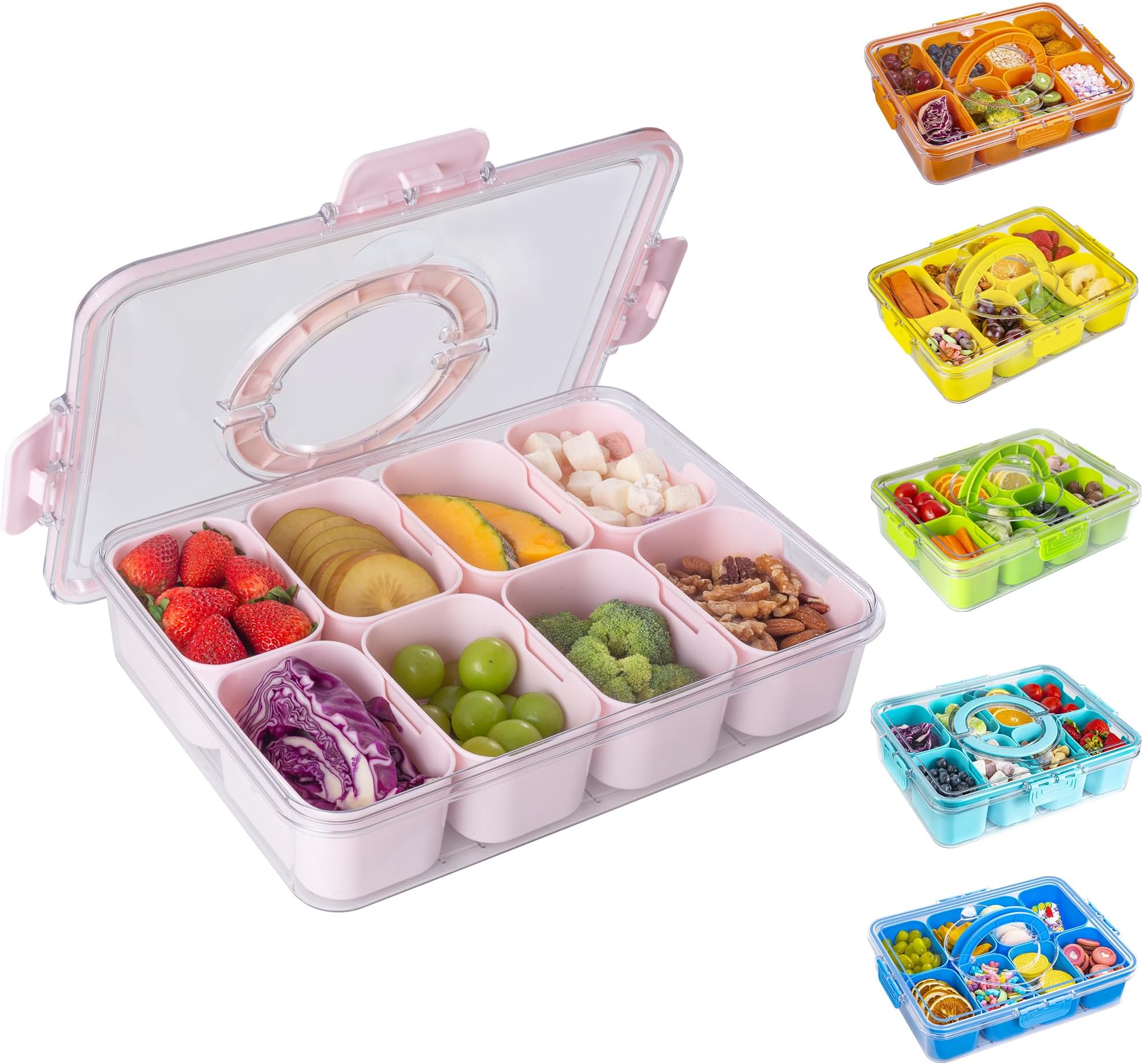Amazon.com: UnityProtect Snackle Box Container with Lid & Handle ...