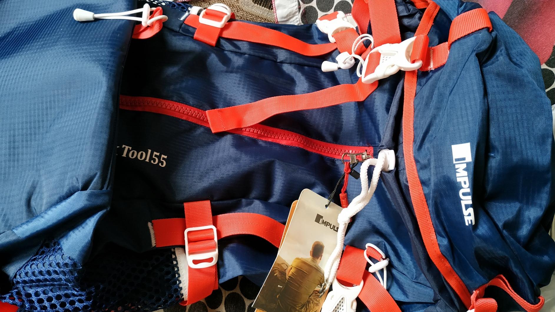 Buy Impulse 55 Ltrs Blue Trekking Backpack (Trek Tool Blue) at Amazon.in