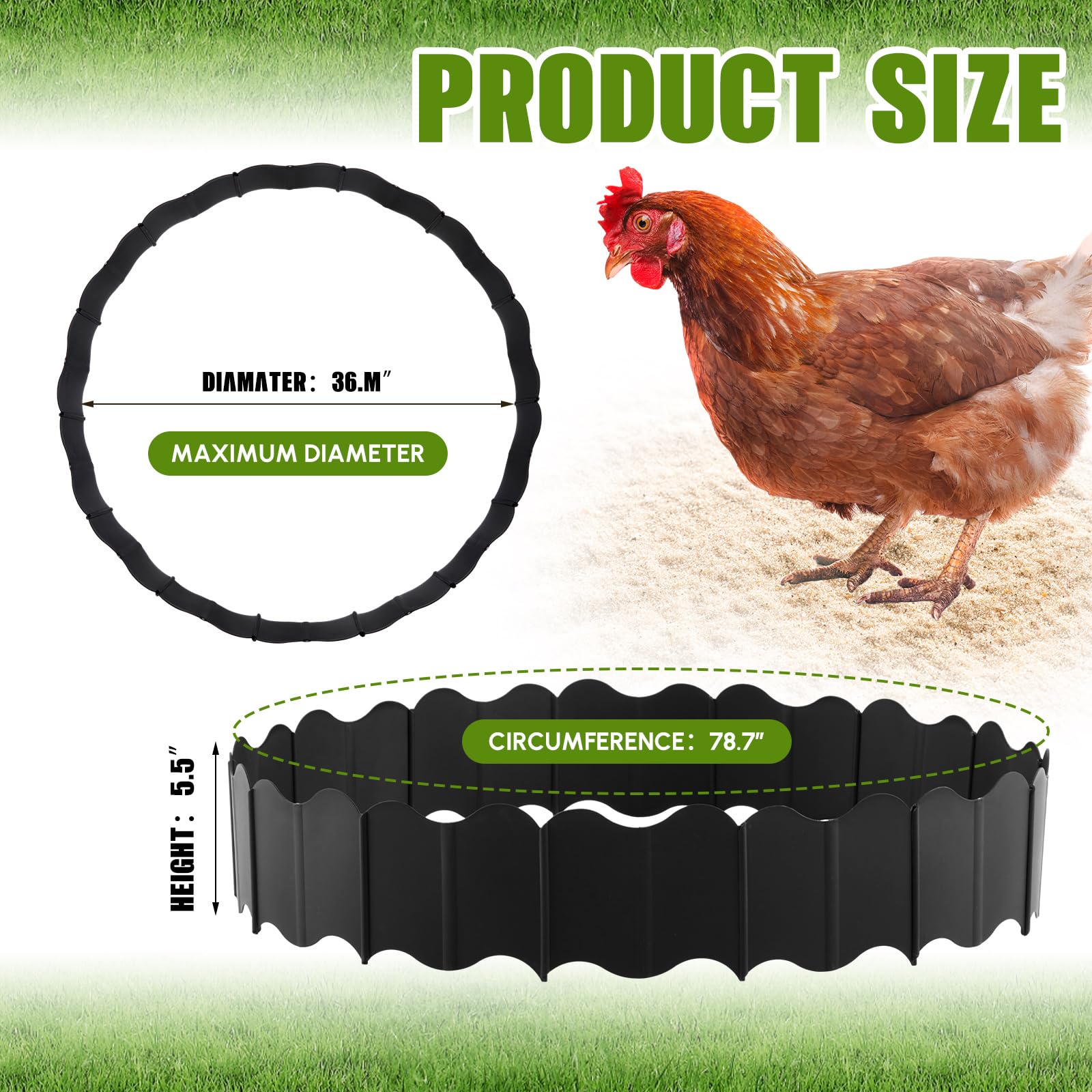 Snapklik.com : Large Chicken Dust Bath Tub 36.4 Dia X 5.5 H Bottomless ...