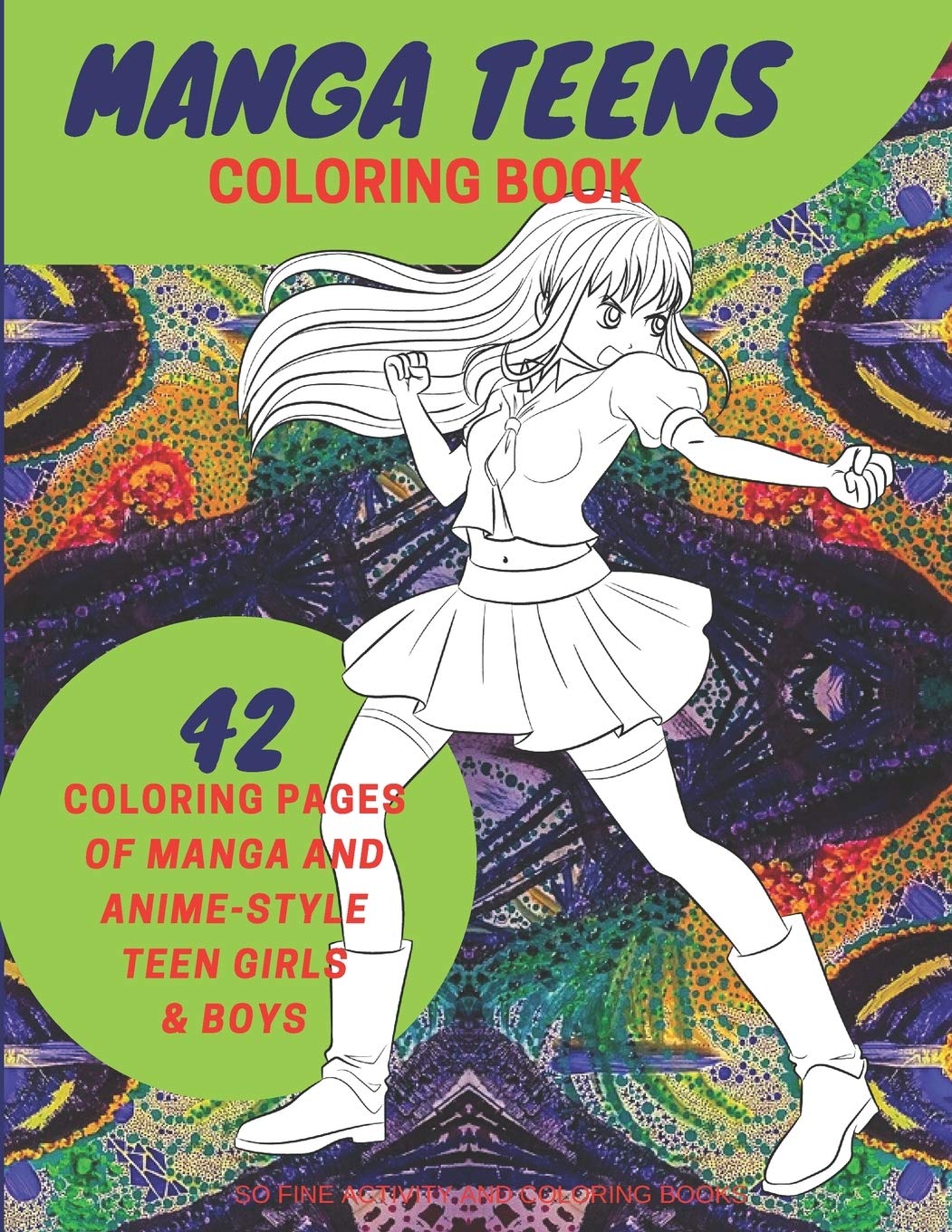 Amazon.com: Manga Teens: Coloring Book| Anime Style | Stress Relieving ...