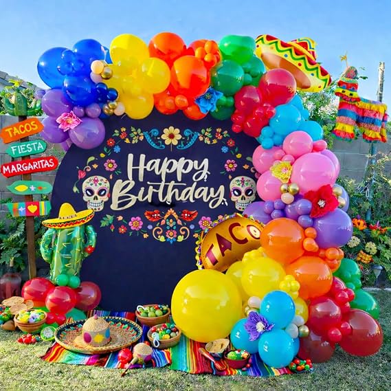 Amazon.com: HOOBALON Mexican Fiesta Party Decorations 159pcs Fiesta ...