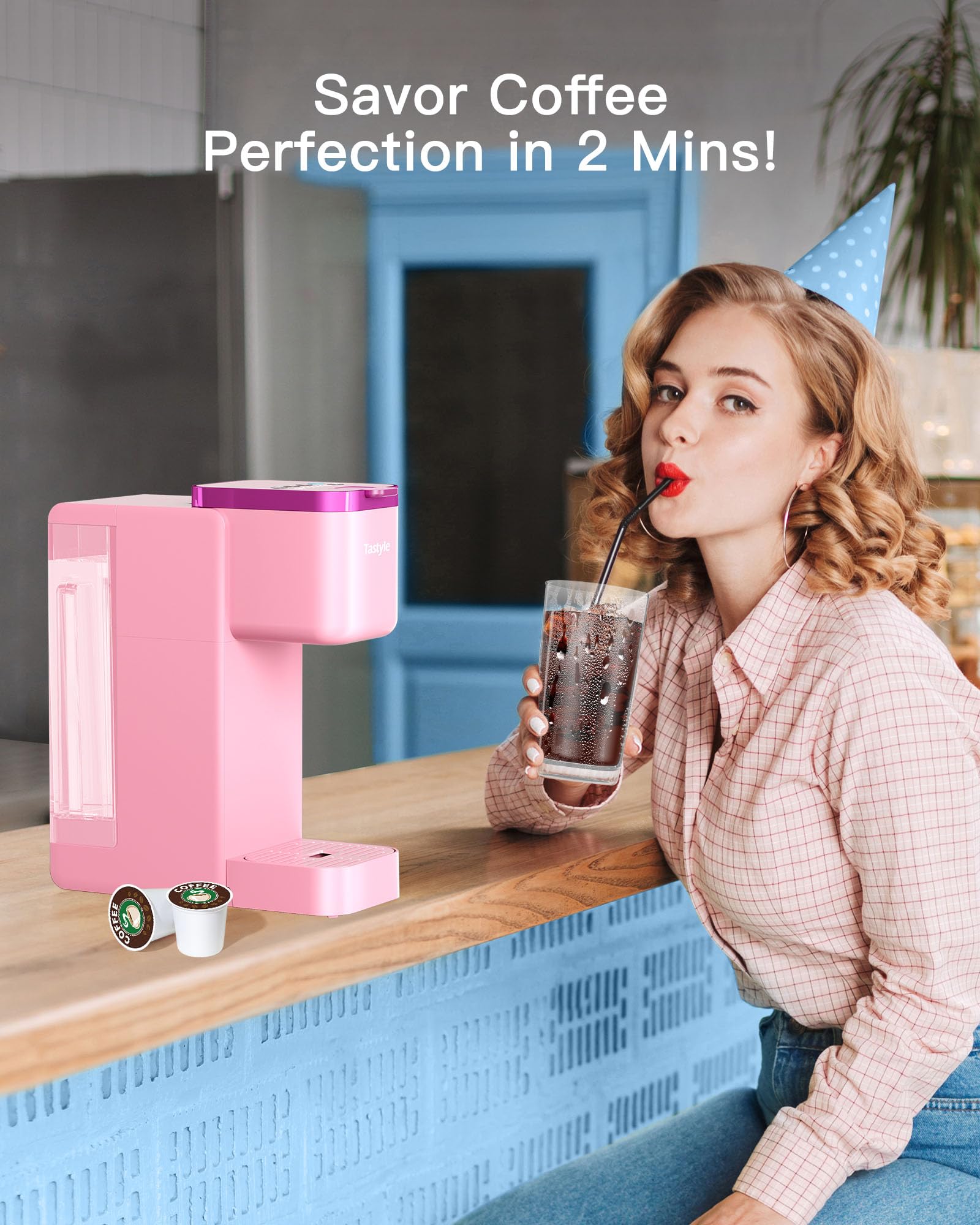 Snapklik.com : Hot And Iced Coffee Maker, One Cup Coffee Pod Machine ...